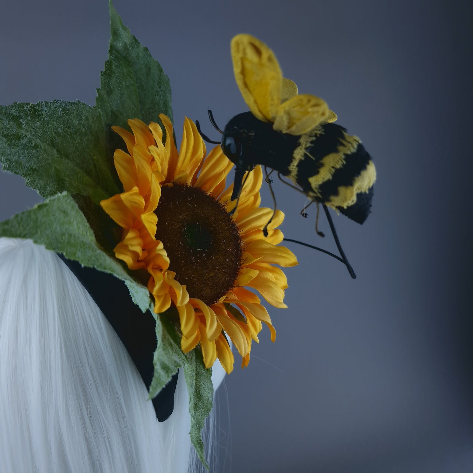 "Buzzin" Bee & Sunflower Headband Headpiece – Pearls & Swine