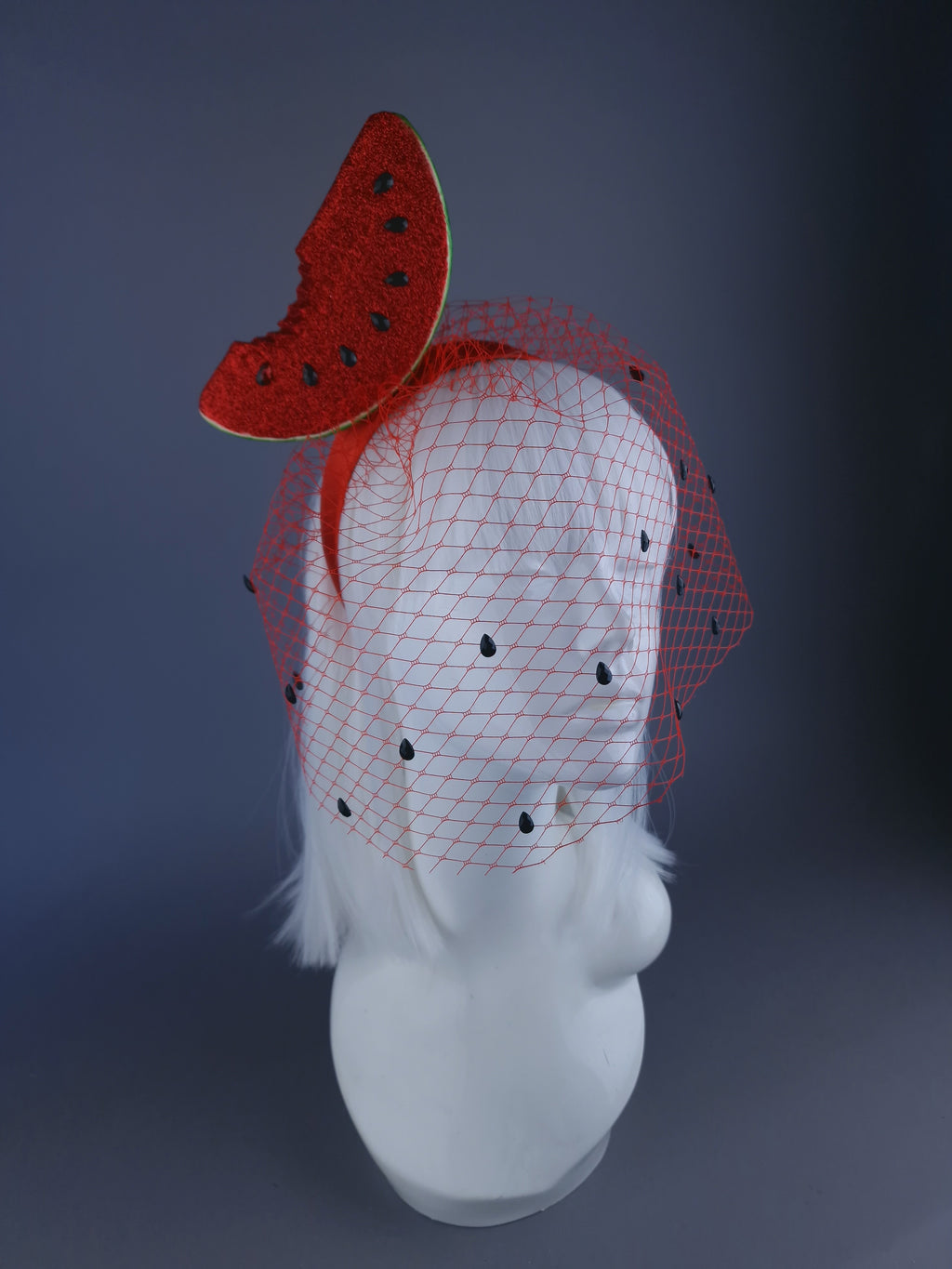"Not In My Name" Watermelon Veil Headpiece – Pearls & Swine