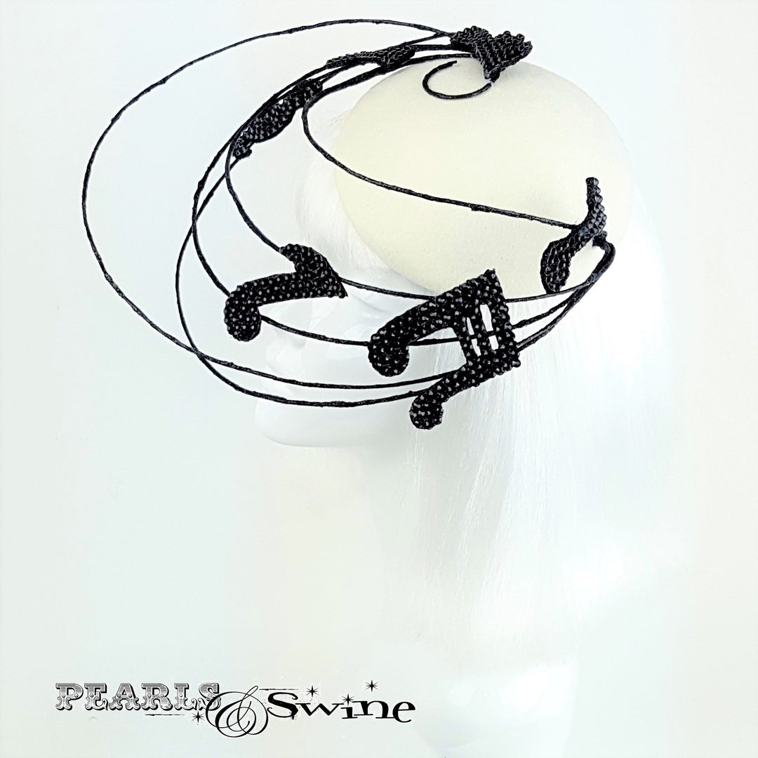 "Play on" Jewelled Musical Notes Hat – Pearls & Swine