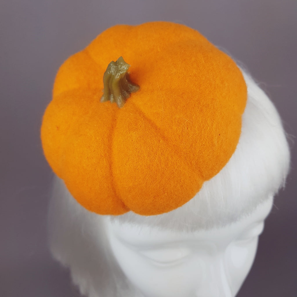 "Autumnal" Orange Halloween Pumpkin Hat – Pearls & Swine