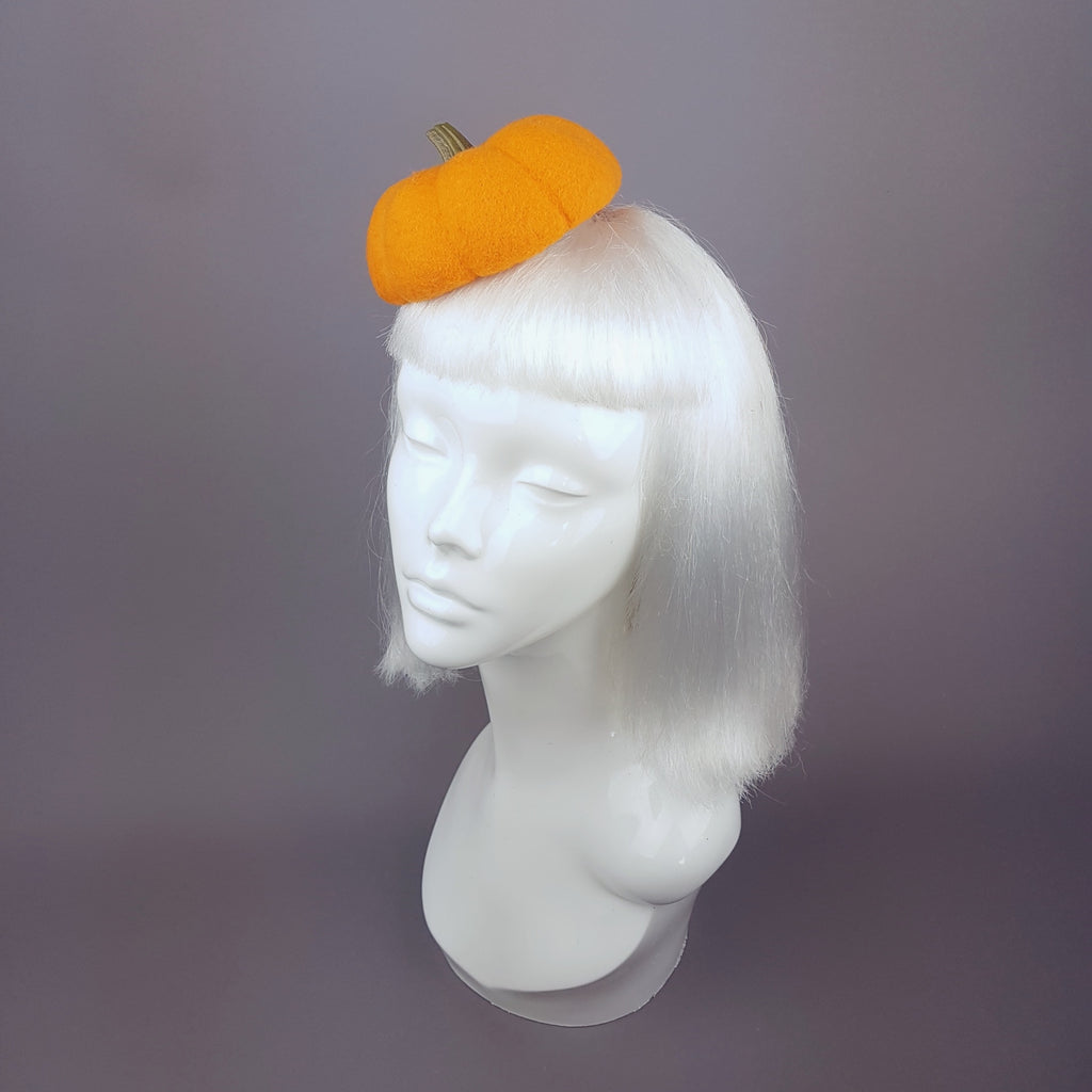 "Autumnal" Orange Halloween Pumpkin Hat – Pearls & Swine