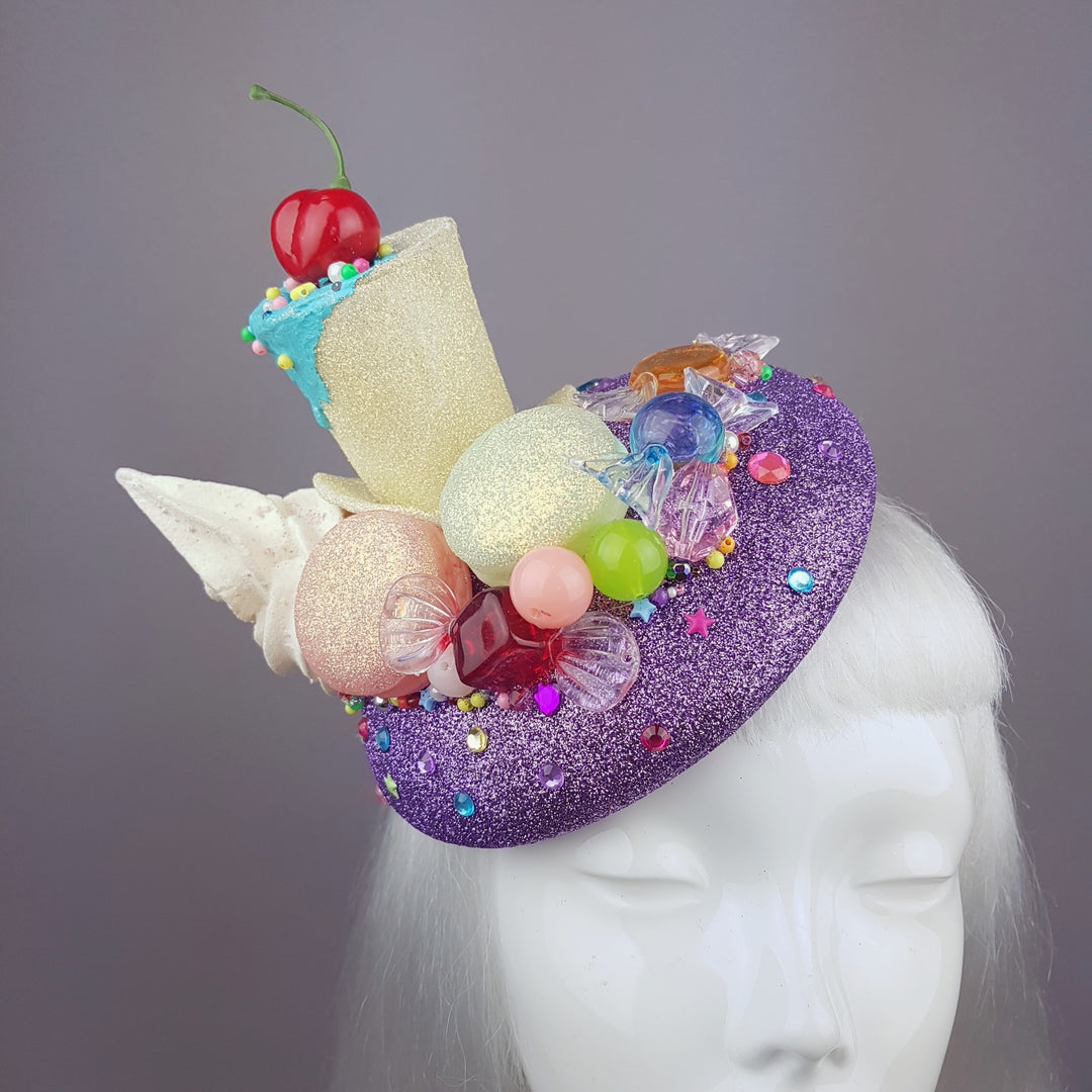 "Délicieux" Glitter Cake Candy Hat – Pearls & Swine