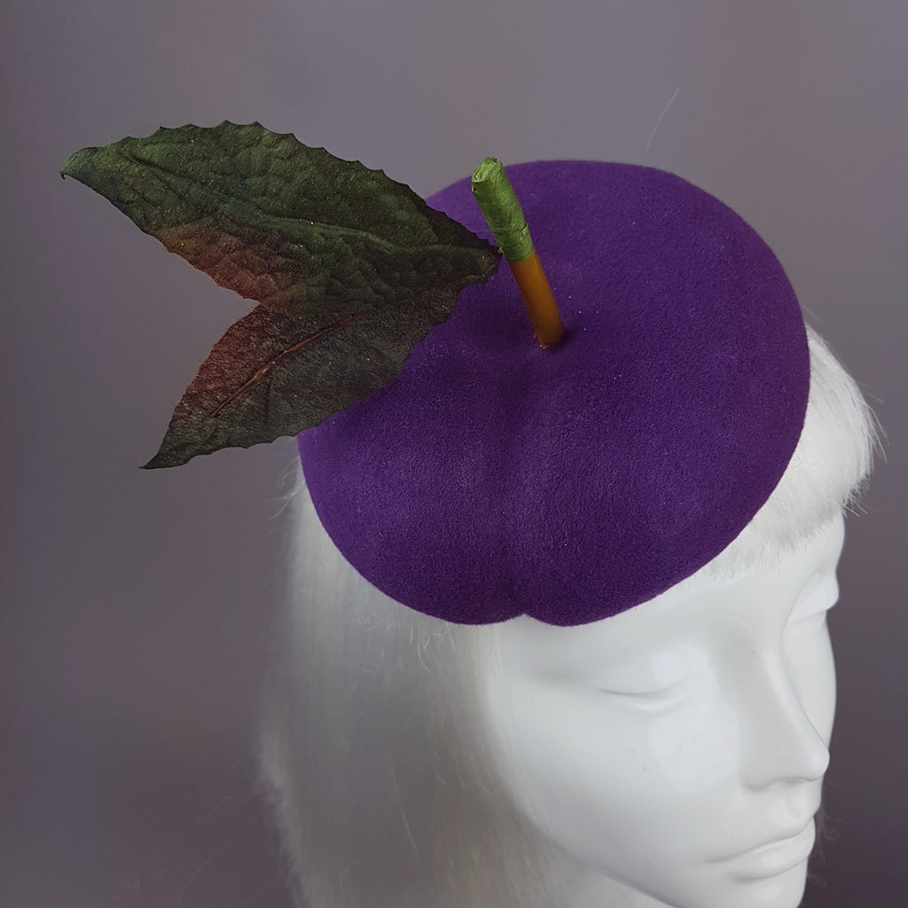"Victoria" Purple Plum Fruit Hat – Pearls & Swine
