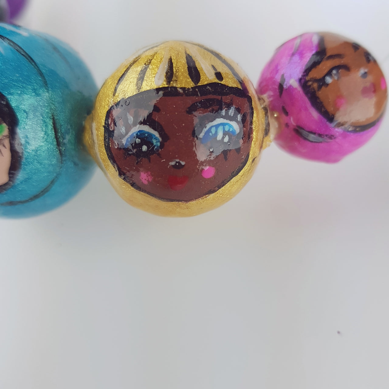 "A Row of Poppets" DollFace Necklace – Pearls & Swine