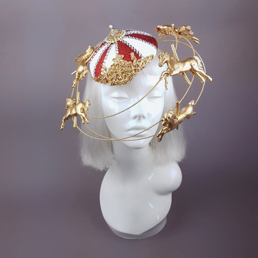 "Roll Up" Circus Carousel Wired Veil Hat – Pearls & Swine