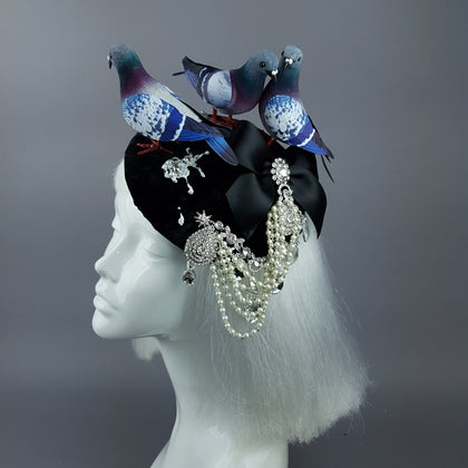 "Merde" Quirky Chic Pigeon Poop Fascinator Hat – Pearls & Swine