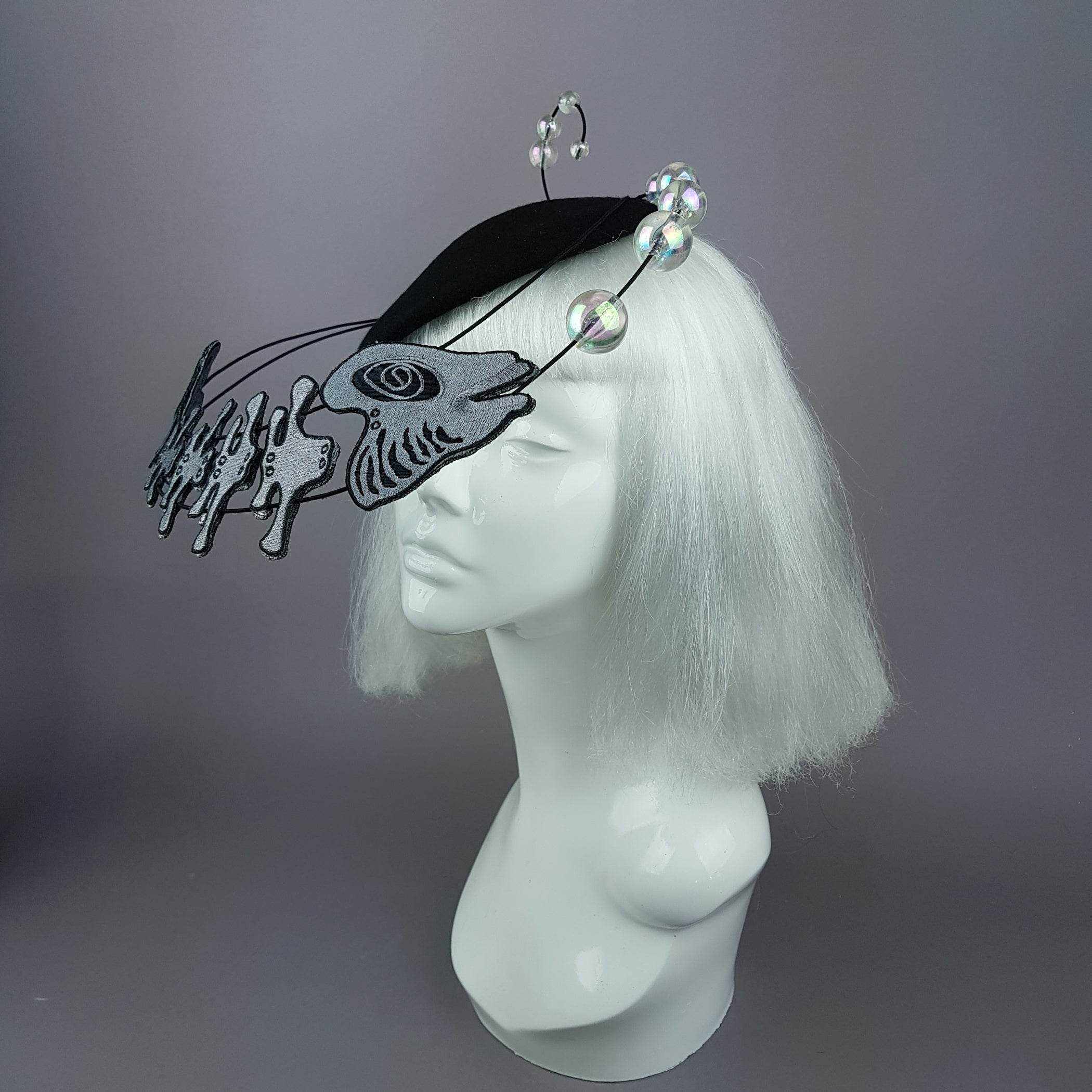 "Mira" Fish & Bubbles Fascinator Hat – Pearls & Swine