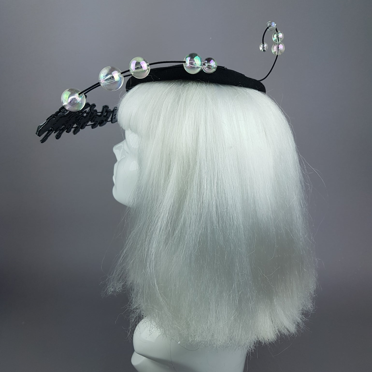 "Mira" Fish & Bubbles Fascinator Hat – Pearls & Swine