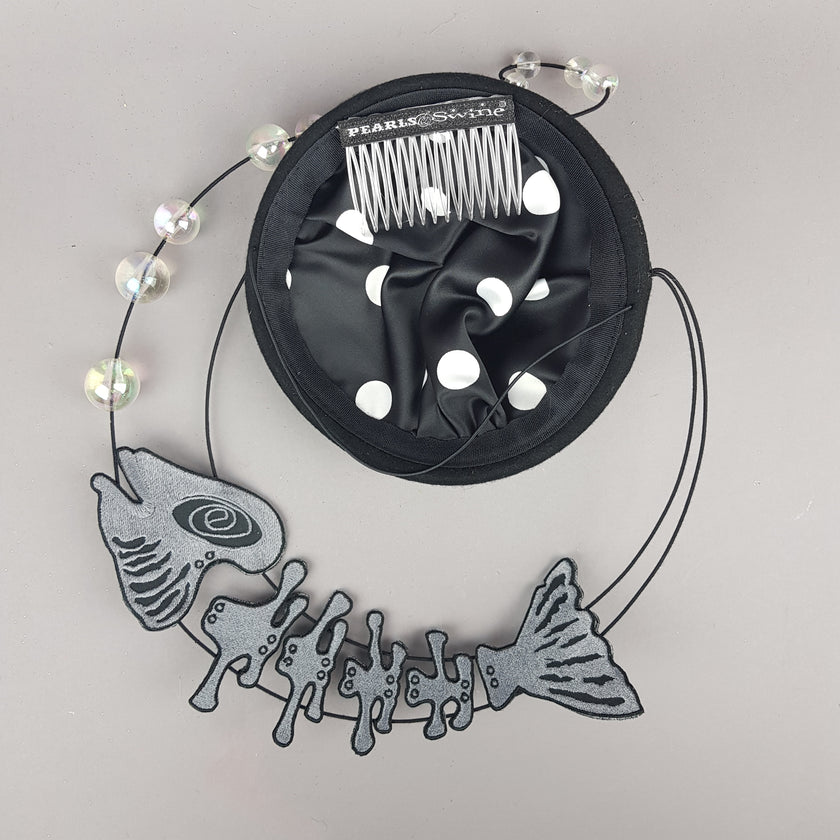 "Mira" Fish & Bubbles Fascinator Hat – Pearls & Swine