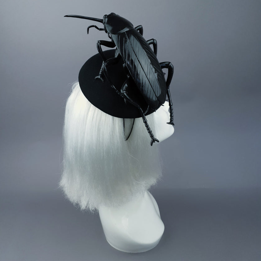 "Cucaracha" Black Giant Cockroach Insect Bug Fascinator Hat – Pearls ...