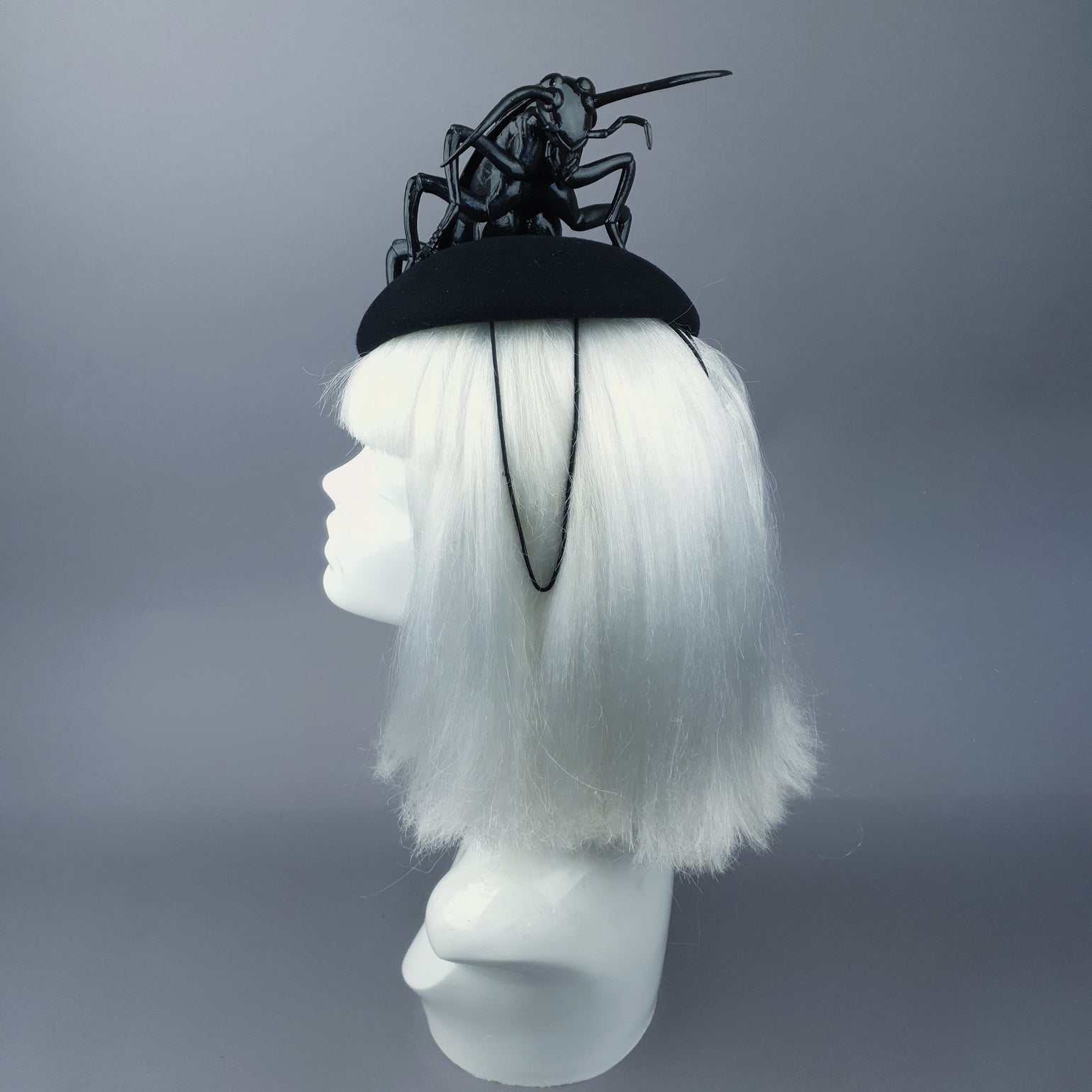 "Cucaracha" Black Giant Cockroach Insect Bug Fascinator Hat – Pearls ...