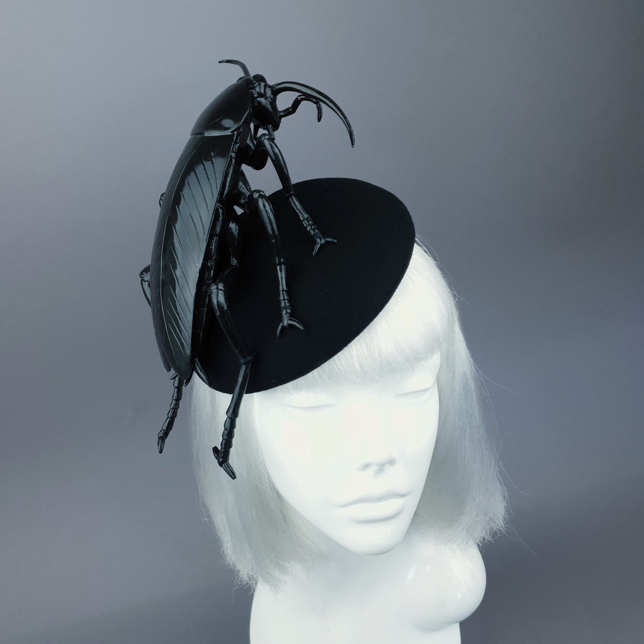 "Cucaracha" Black Giant Cockroach Insect Bug Fascinator Hat – Pearls ...