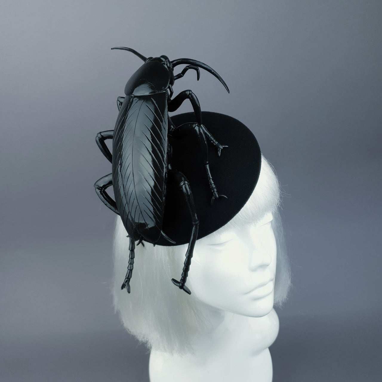 "Cucaracha" Black Giant Cockroach Insect Bug Fascinator Hat – Pearls ...