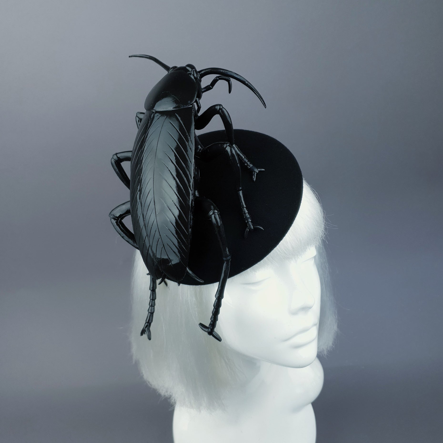 "Cucaracha" Black Giant Cockroach Insect Bug Fascinator Hat – Pearls ...