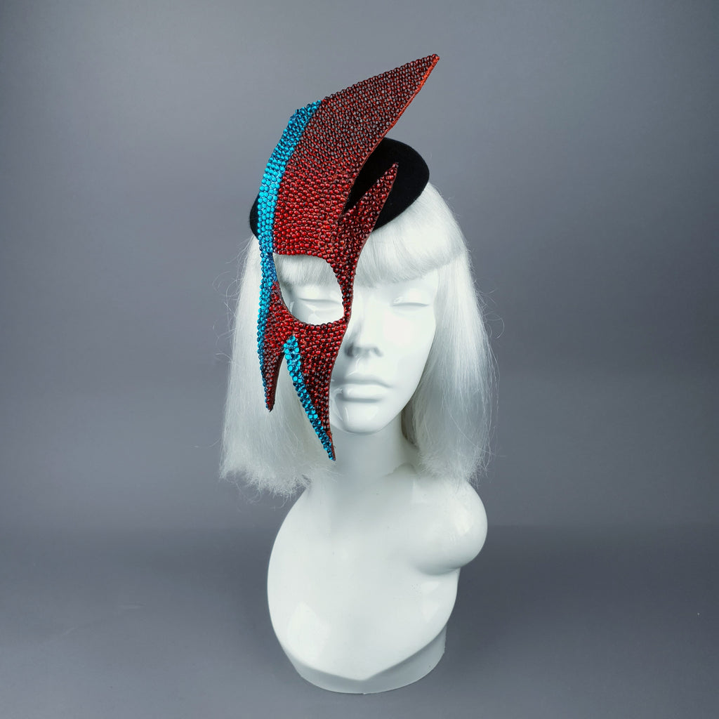 "Aladdin Sane" David Bowie Lightning Bolt Mask Hat – Pearls & Swine