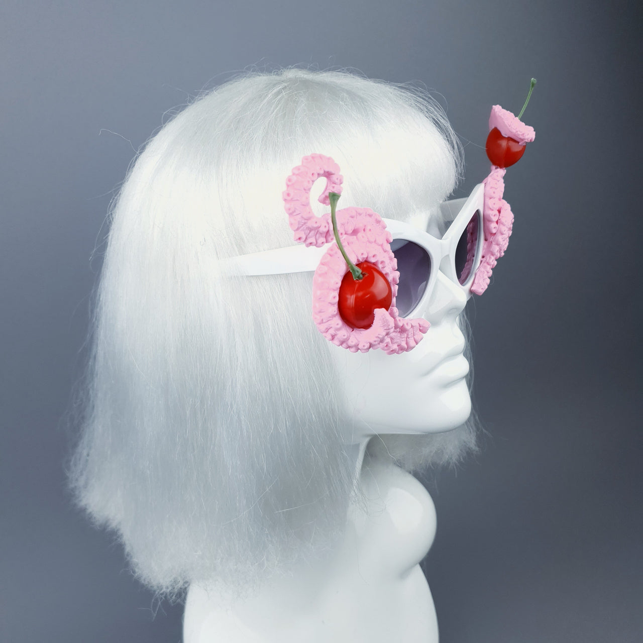 "Ursula" Pink Octopus Kraken Tentacle with Cherries Sunglasses – Pearls ...