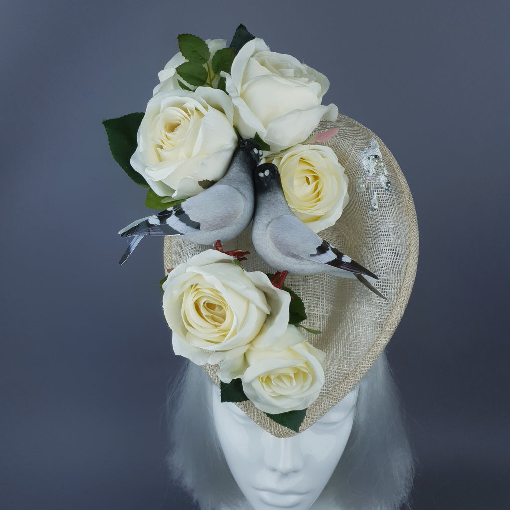 "Bleepity Bleeping Bleep!" Ivory Rose Pigeon Poop Hat – Pearls & Swine