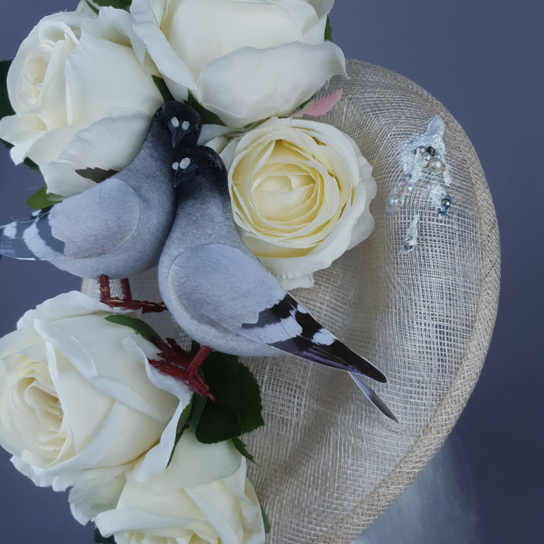 "Bleepity Bleeping Bleep!" Ivory Rose Pigeon Poop Hat – Pearls & Swine