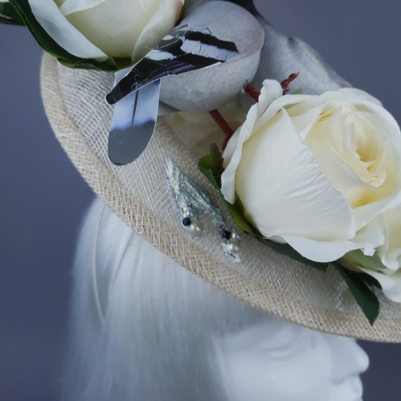 "Bleepity Bleeping Bleep!" Ivory Rose Pigeon Poop Hat – Pearls & Swine