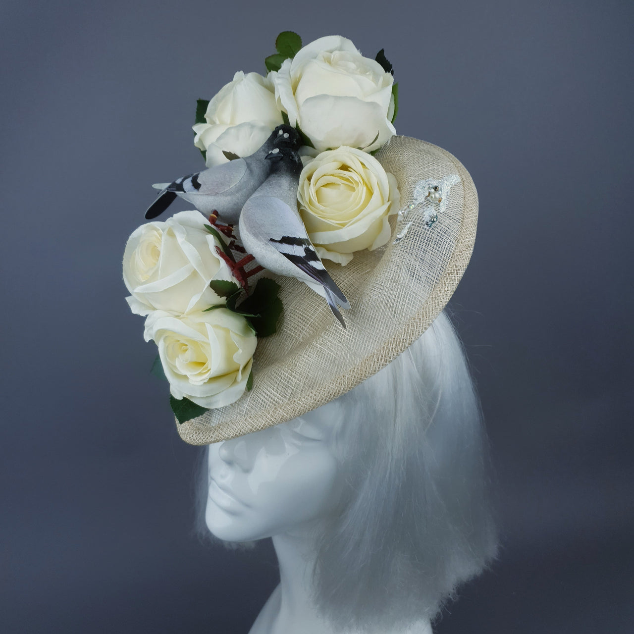 "Bleepity Bleeping Bleep!" Ivory Rose Pigeon Poop Hat – Pearls & Swine
