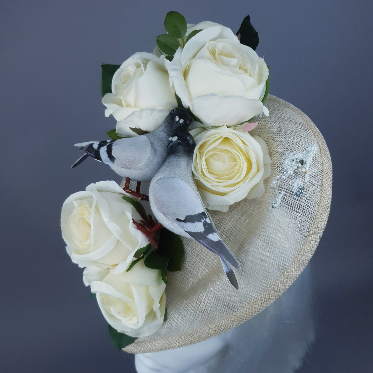 "Bleepity Bleeping Bleep!" Ivory Rose Pigeon Poop Hat – Pearls & Swine