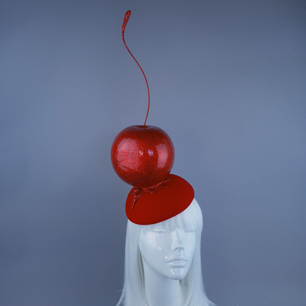 "Morello" Giant Cherry Fruit Food Fascinator Hat – Pearls & Swine