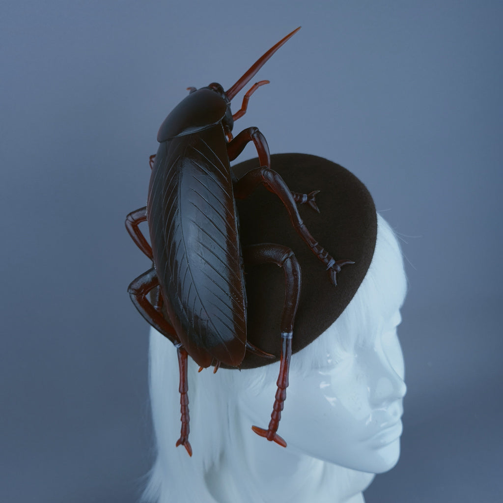 "Cucaracha" Brown Giant Cockroach Insect Bug Fascinator Hat – Pearls ...