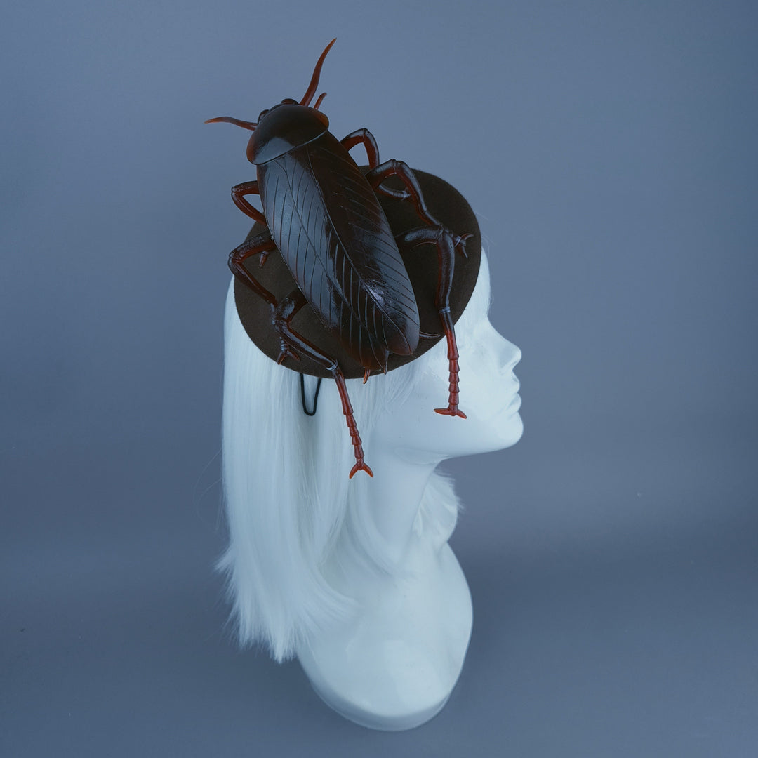 "Cucaracha" Brown Giant Cockroach Insect Bug Fascinator Hat – Pearls ...