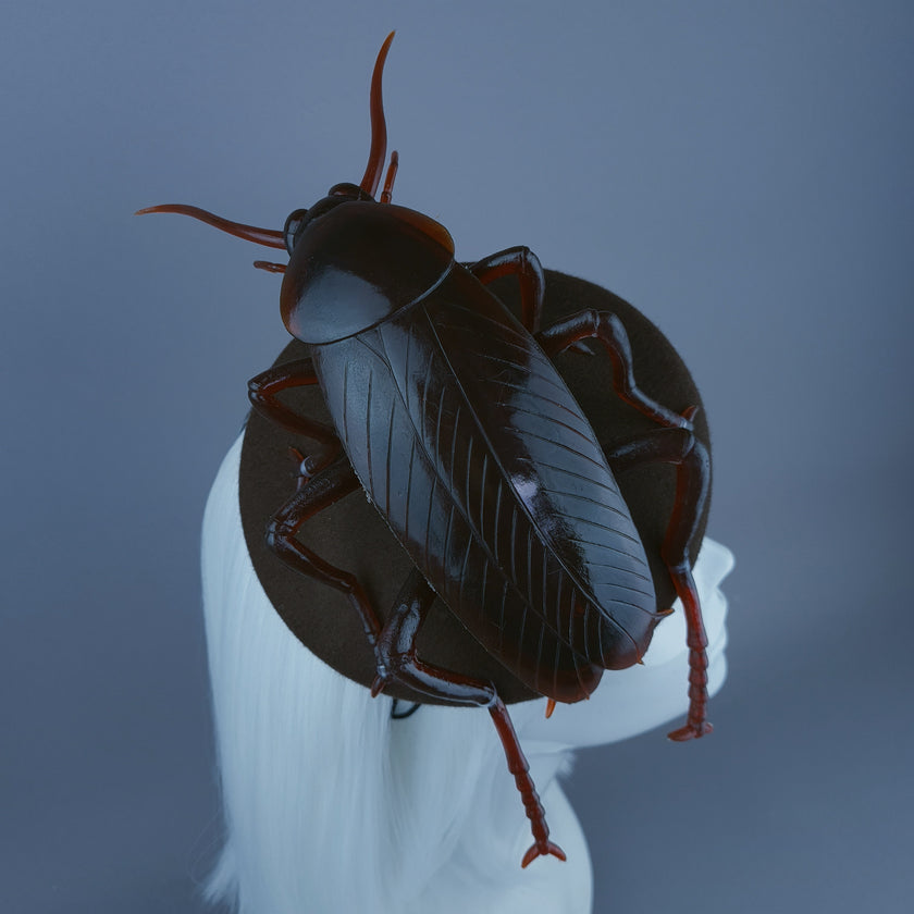 "Cucaracha" Brown Giant Cockroach Insect Bug Fascinator Hat – Pearls ...