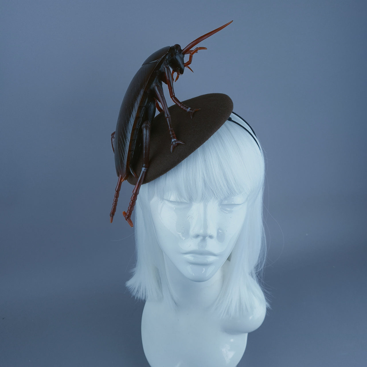 "Cucaracha" Brown Giant Cockroach Insect Bug Fascinator Hat – Pearls ...