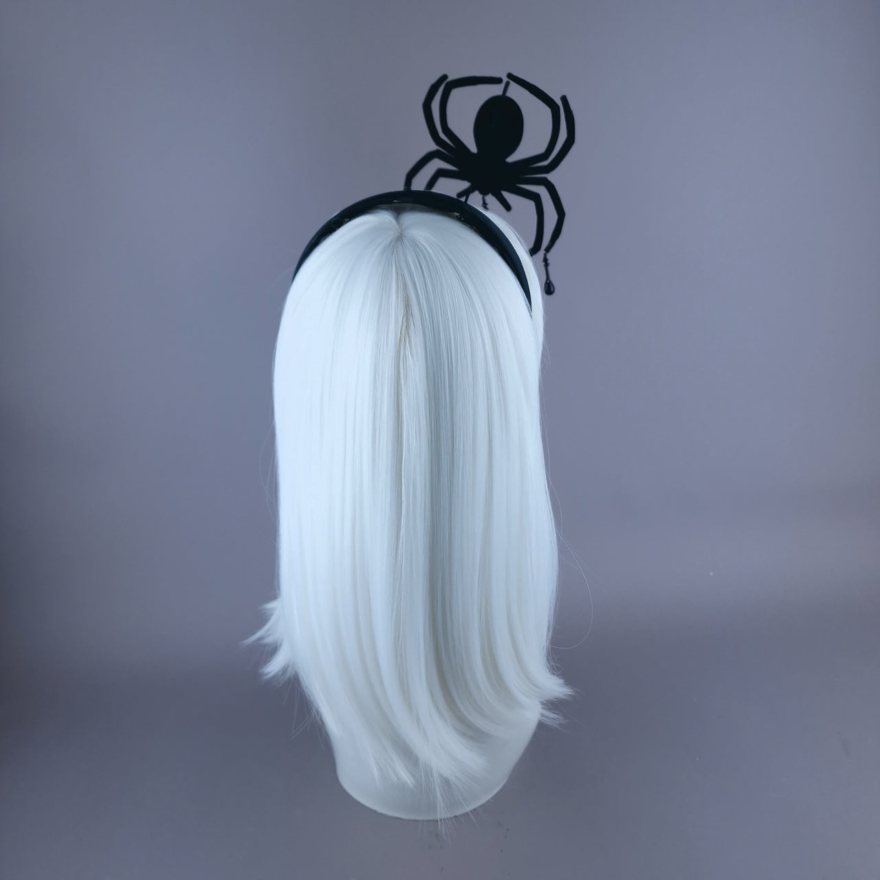 "Arachne" Black Velvet Spider Beading Headpiece – Pearls & Swine