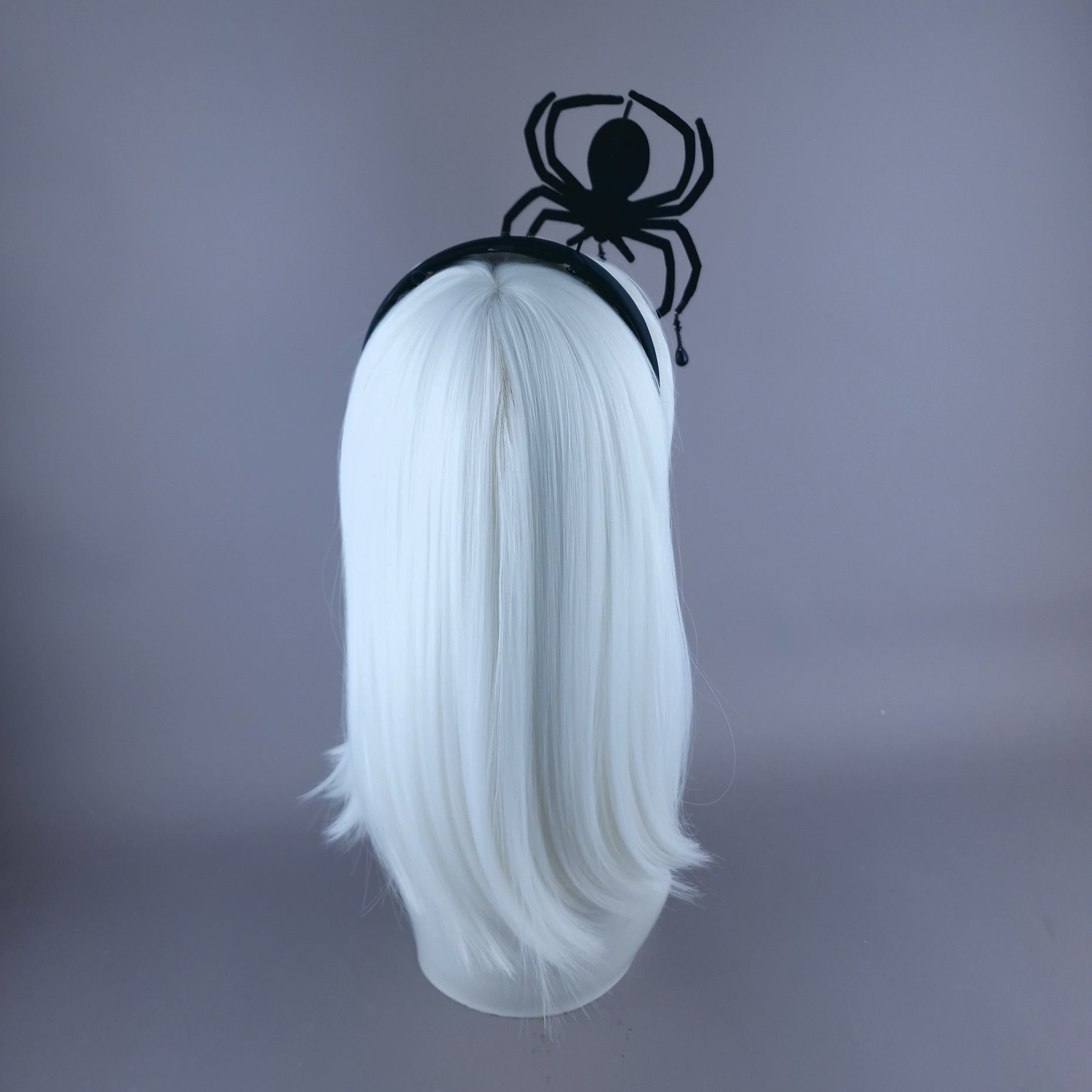 "Arachne" Black Velvet Spider Beading Headpiece – Pearls & Swine