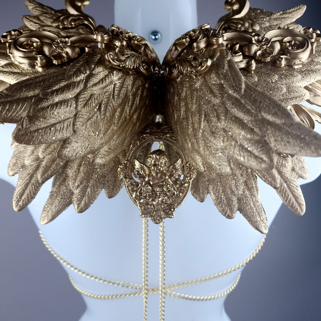 "Fallen" Gold Filigree Wings Body Jewellery – Pearls & Swine