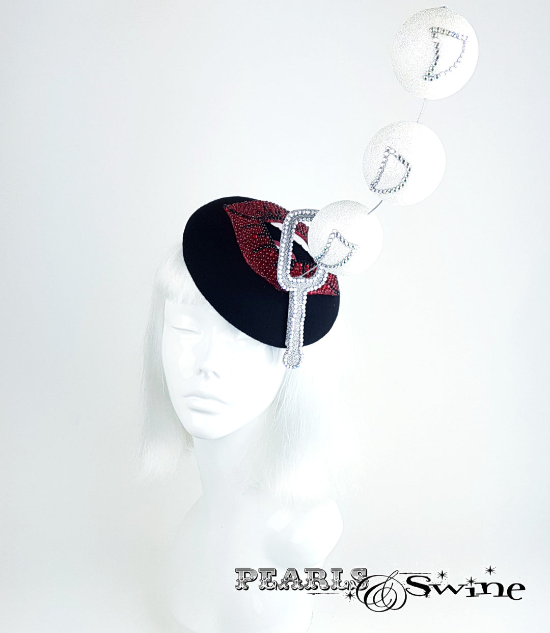 "Bubble Blower" Red Crystal Lips Hat – Pearls & Swine