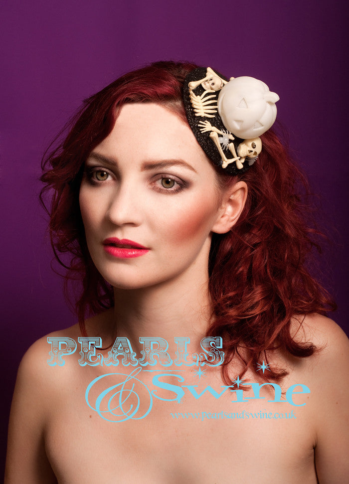 Pumpkin LED Fascinator "Trick or Treat" – Pearls & Swine