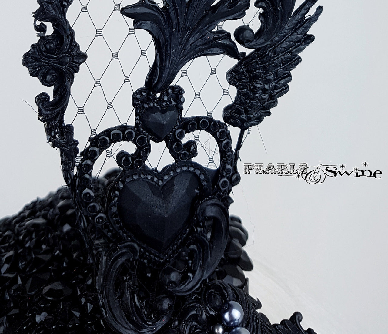 Black Lace Rabbit Mask Hat "Wicked" – Pearls & Swine