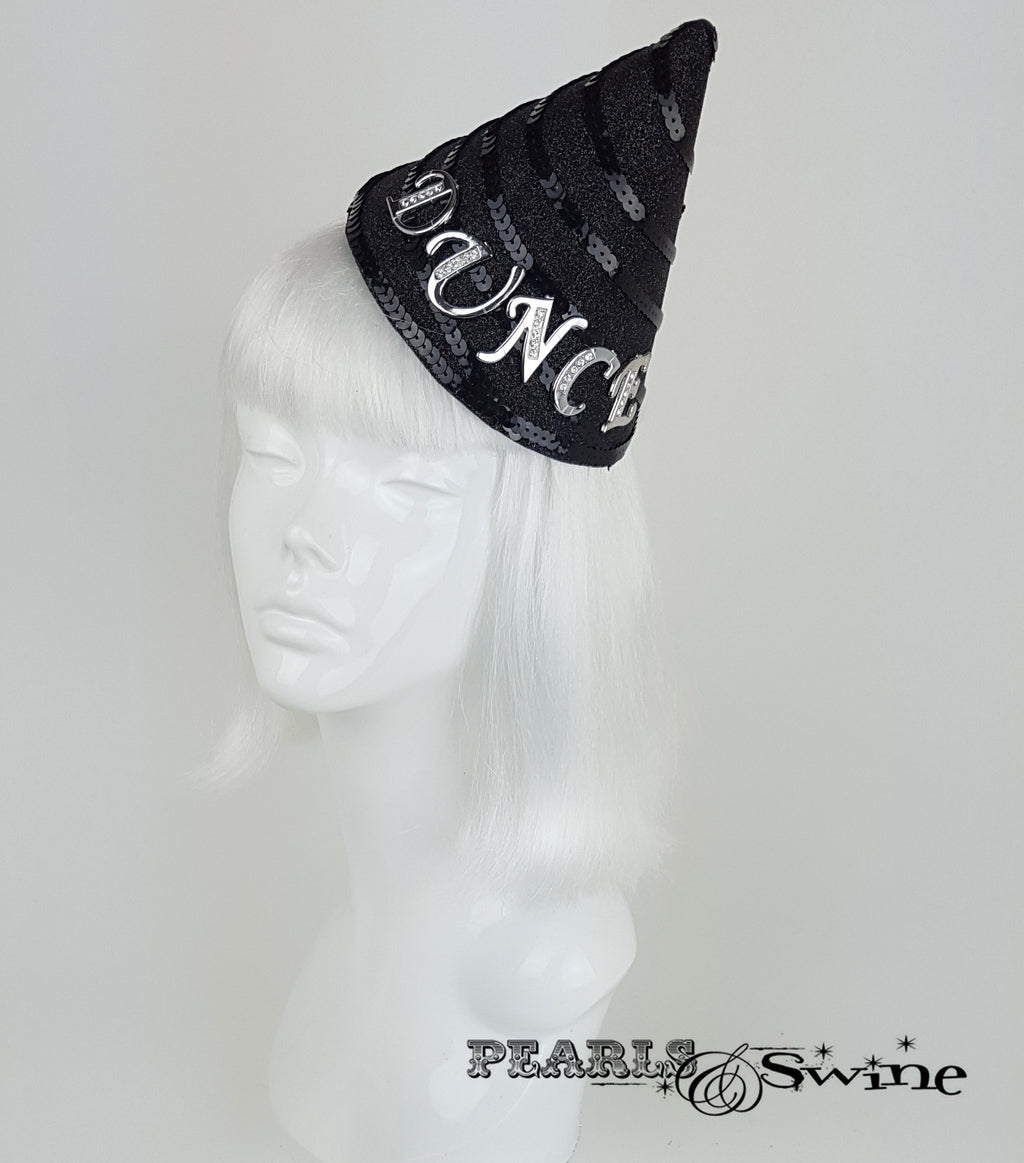 Dunce Hat Fascinator "Naughty but Nice" – Pearls & Swine