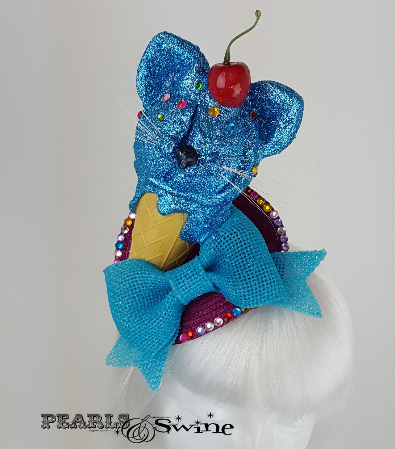 Glitter Ice-Cream Cat Fascinator "Cool Cat" – Pearls & Swine