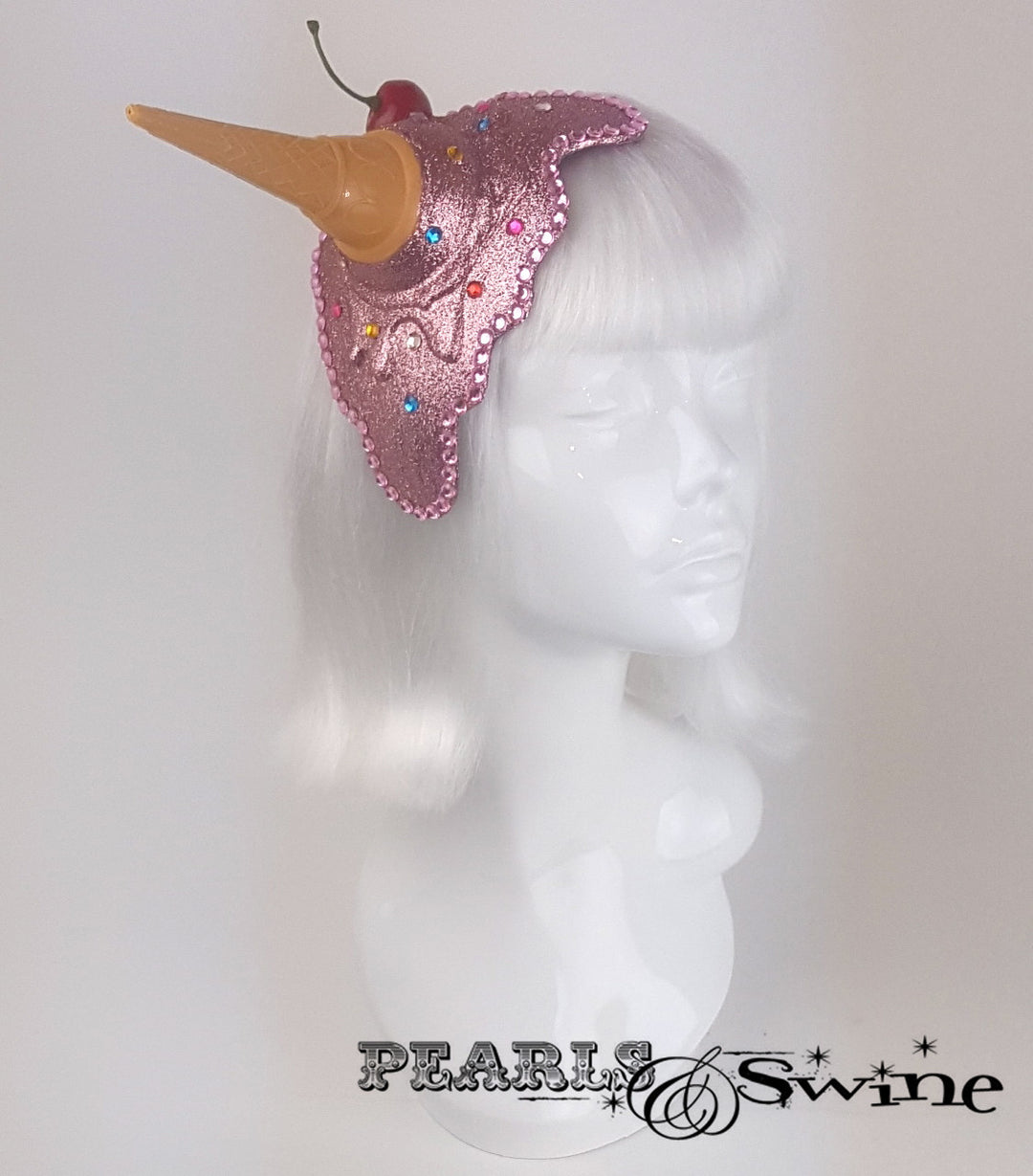 Dropped Ice Cream Fascinator "Miss Whippy" – Pearls & Swine
