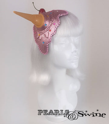 Dropped Ice Cream Fascinator "Miss Whippy" – Pearls & Swine