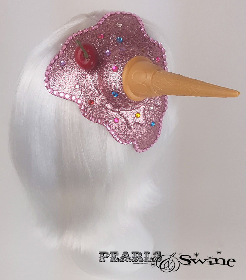 Dropped Ice Cream Fascinator "Miss Whippy" – Pearls & Swine