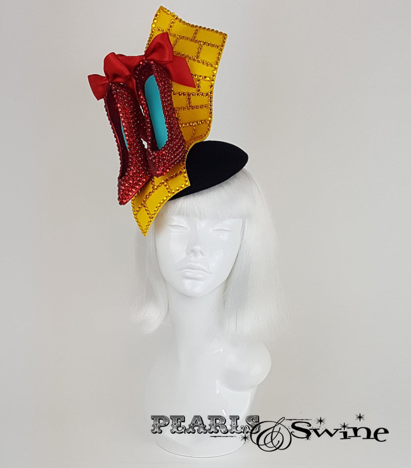Wizard of Oz Ruby Slippers Hat "Follow The Yellow Brick Road" – Pearls ...